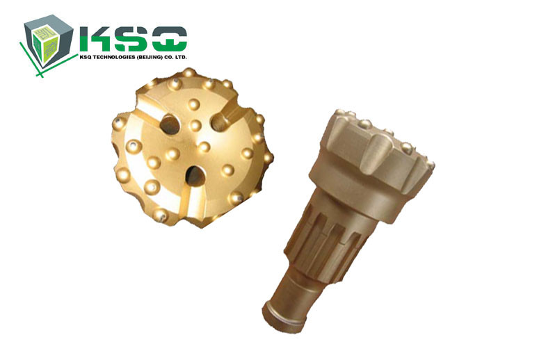 SD8 Shank Bulat Batu Pengeboran Bits, Balistik Wajah datar Tombol Bit